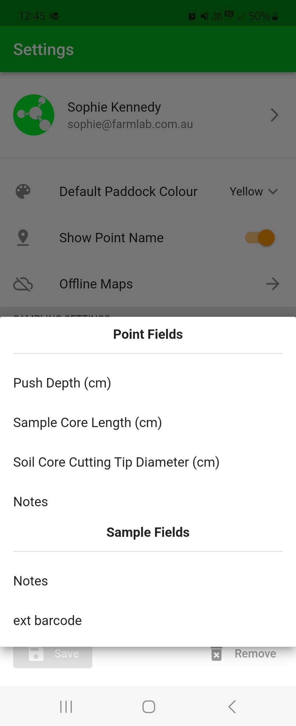 Setting Up Field Defaults in FarmLab Mobile App (Version 2.1.14) Setting Up Field Defaults in FarmLab Mobile App (Version 2.1.14)